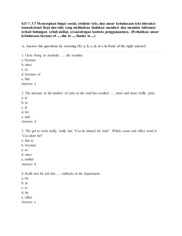 Kumpulan soal bahasa inggris kelas 11 semester ganjil | PDF