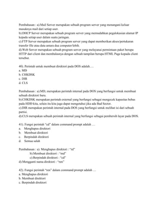 Kumpulan soal beserta pembahasan | PDF