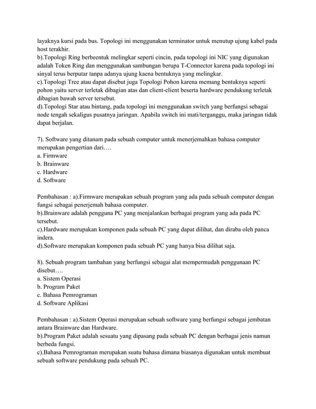 Kumpulan soal beserta pembahasan | PDF