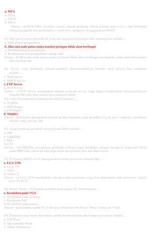 Kumpulan soal beserta pembahasan | DOC
