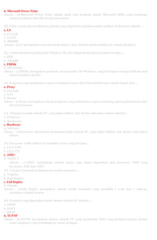 Kumpulan soal beserta pembahasan | DOC