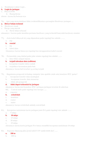 Kumpulan soal beserta pembahasan | DOC