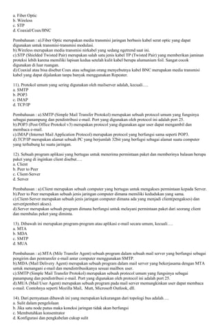 Kumpulan soal beserta pembahasan | DOC