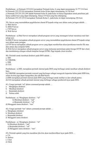 Kumpulan soal beserta pembahasan | DOC