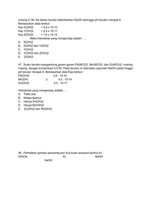 Kumpulan soal ksp | DOCX