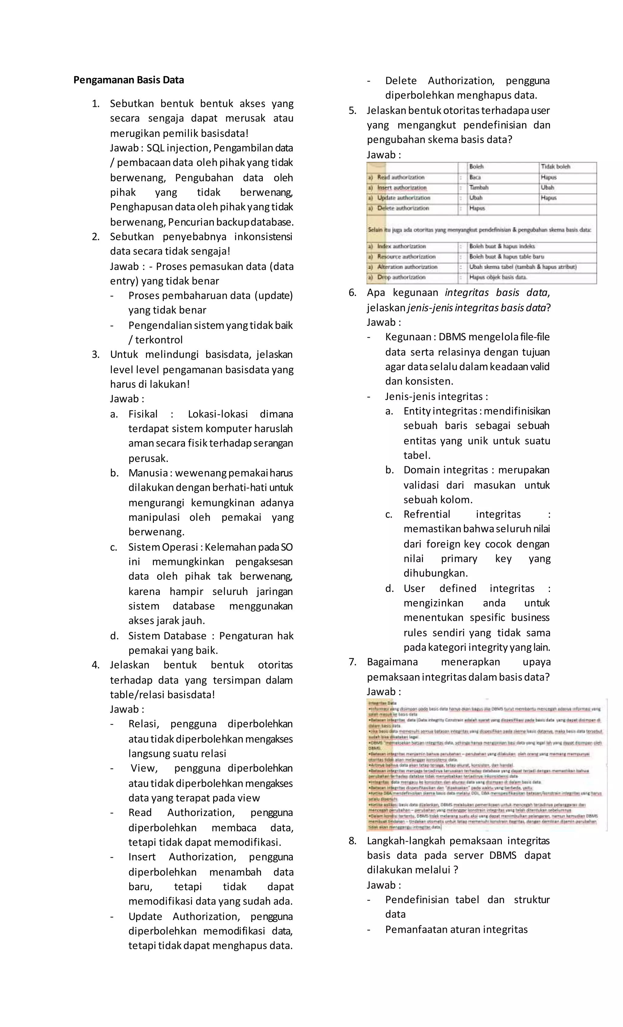 Kumpulan soal materi | DOCX