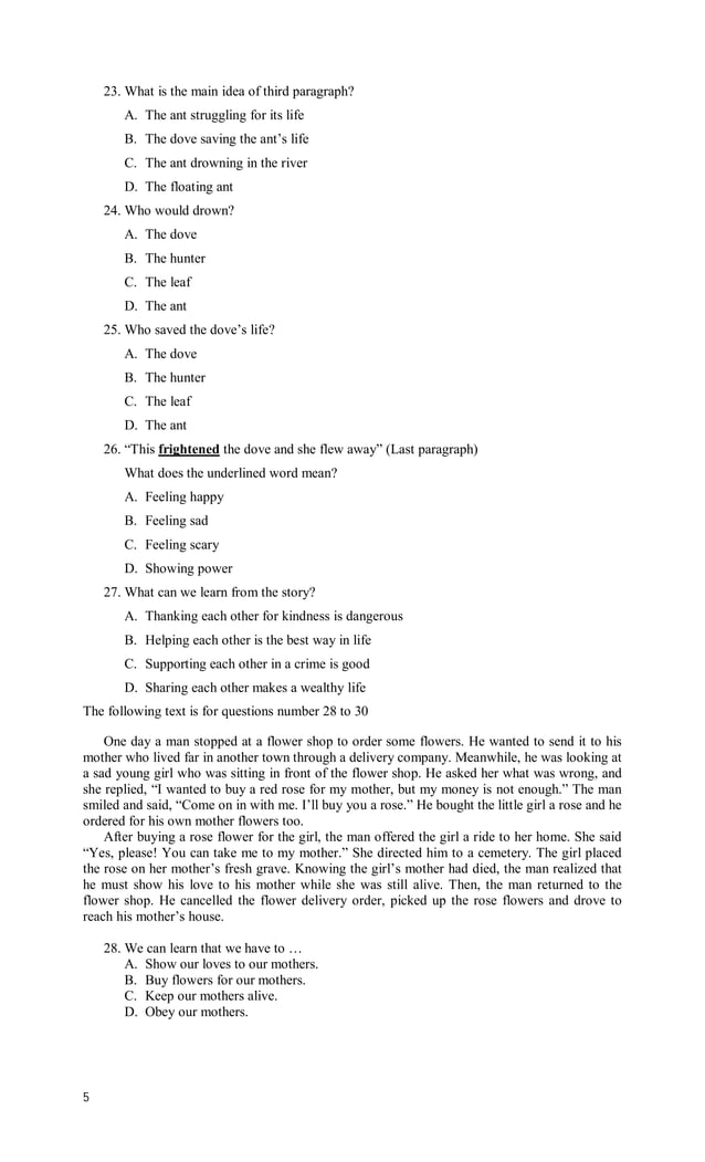 Kumpulan soal narrative text un challenge | PDF