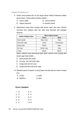 Kumpulan Soal PKB IPA SMP Modul KK-B | PDF
