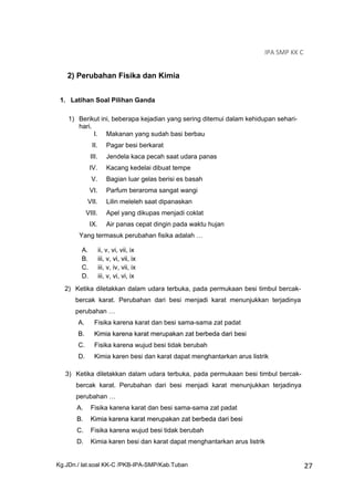 Kumpulan Soal PKB IPA SMP Modul KK-C | PDF