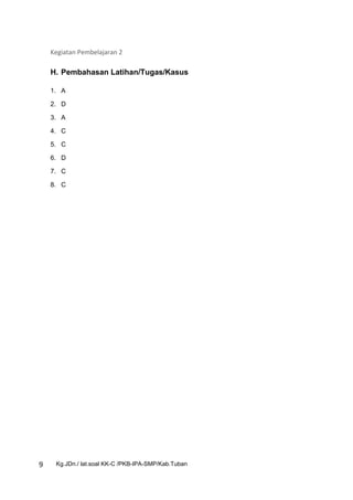 Kumpulan Soal PKB IPA SMP Modul KK-C | PDF