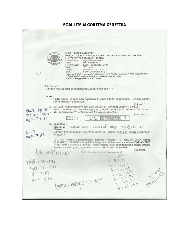 Latihan Soal UTS-UAS UGM | PDF