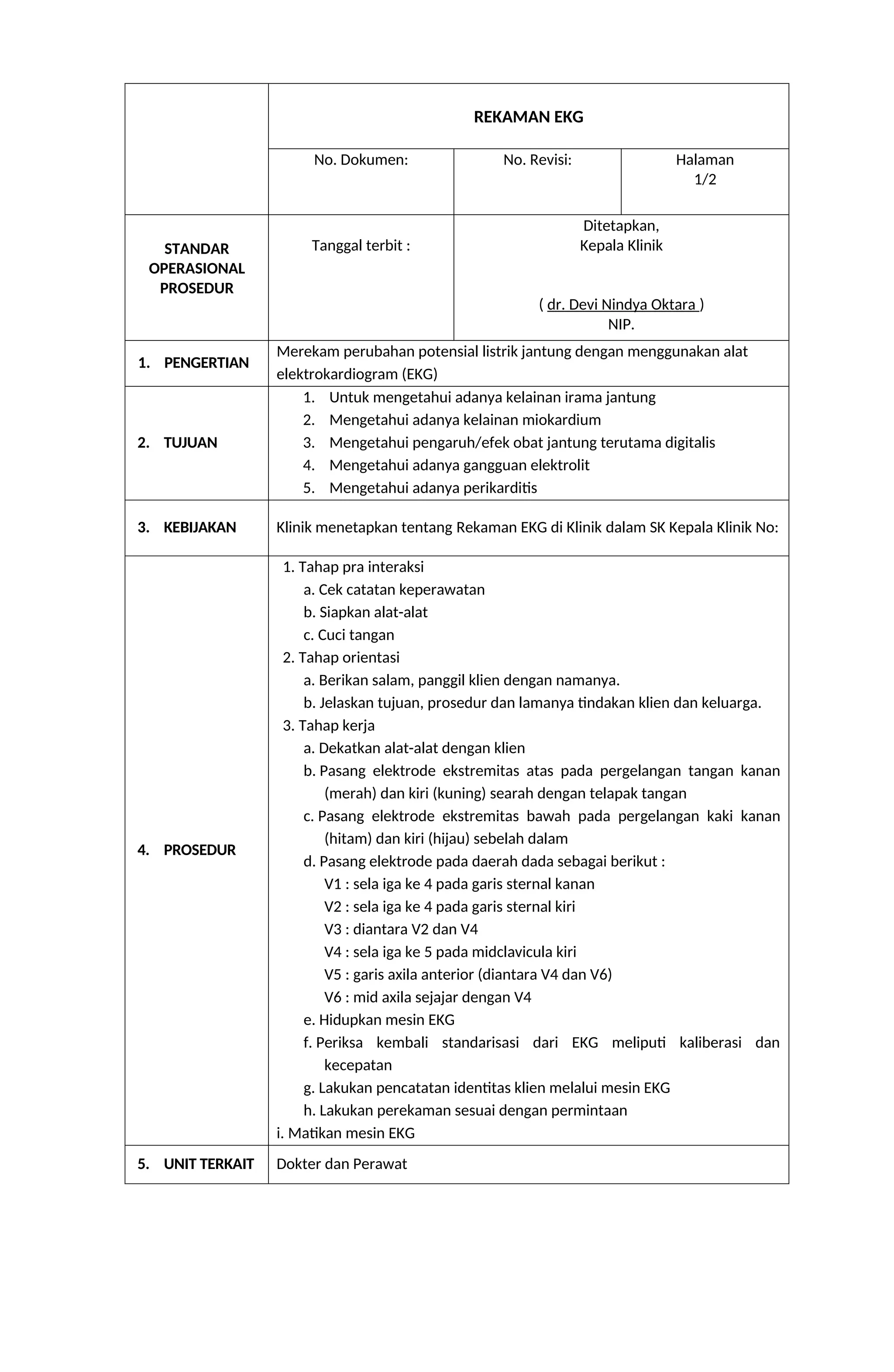 KUMPULAN SOP PELAYANAN KLINIK ATAU FASILITAS KESEHATAN TINGKAT PERTAMA.docx