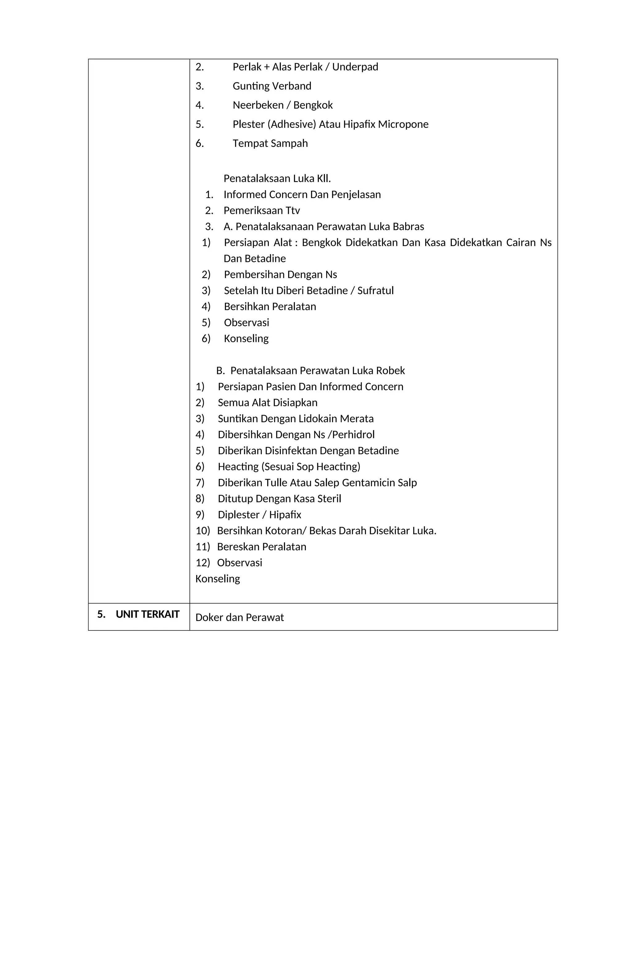 KUMPULAN SOP PELAYANAN KLINIK ATAU FASILITAS KESEHATAN TINGKAT PERTAMA.docx