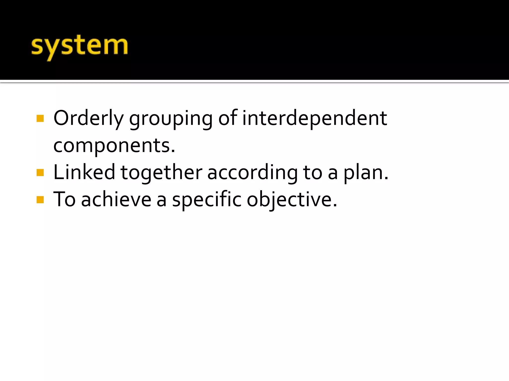 Elements of system ppt | PPTX