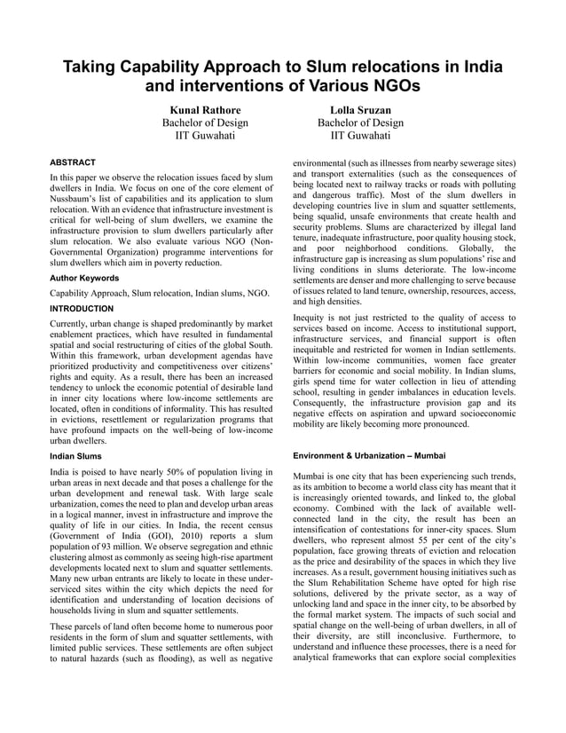 Capability Approach - Sustainability | PDF
