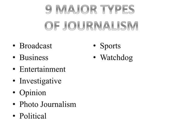 Basics of Journalism.pptx | Media Industry | Industries