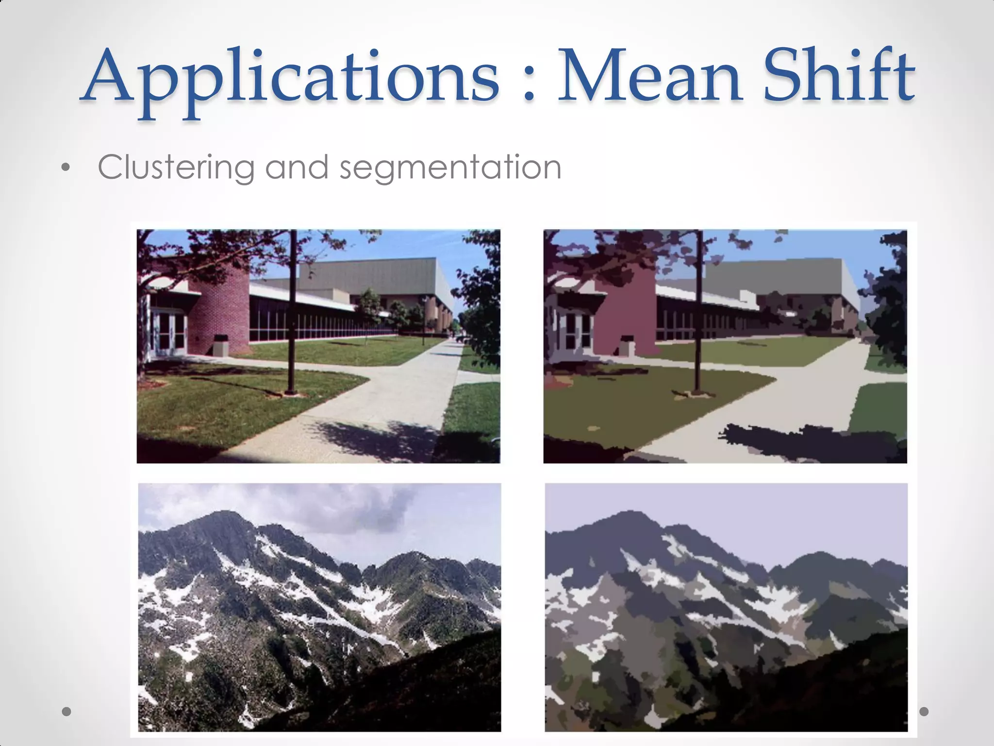 Mean shift and Hierarchical clustering | PDF