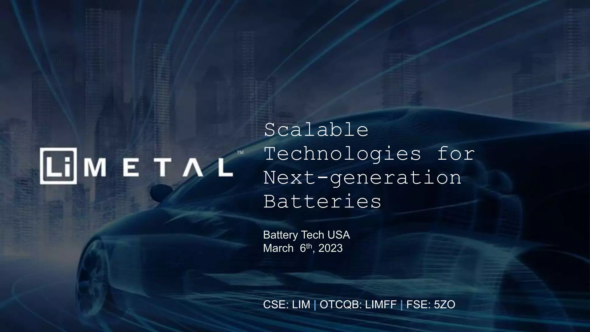 BENEFITS AND CHALLENGES OF LITHIUM METAL FOR NEXT-GENERATION BATTERIES ...
