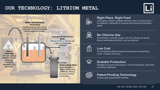 BENEFITS AND CHALLENGES OF LITHIUM METAL FOR NEXT-GENERATION BATTERIES ...
