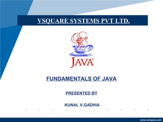 Fundamentals of JAVA | PPT