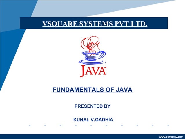 Fundamentals of JAVA | PPT | Databases | Computer Software and Applications