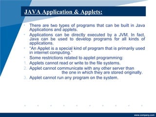Fundamentals of JAVA | PPT