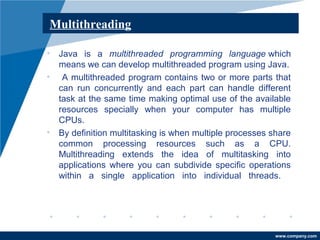 Fundamentals of JAVA | PPT | Databases | Computer Software and Applications