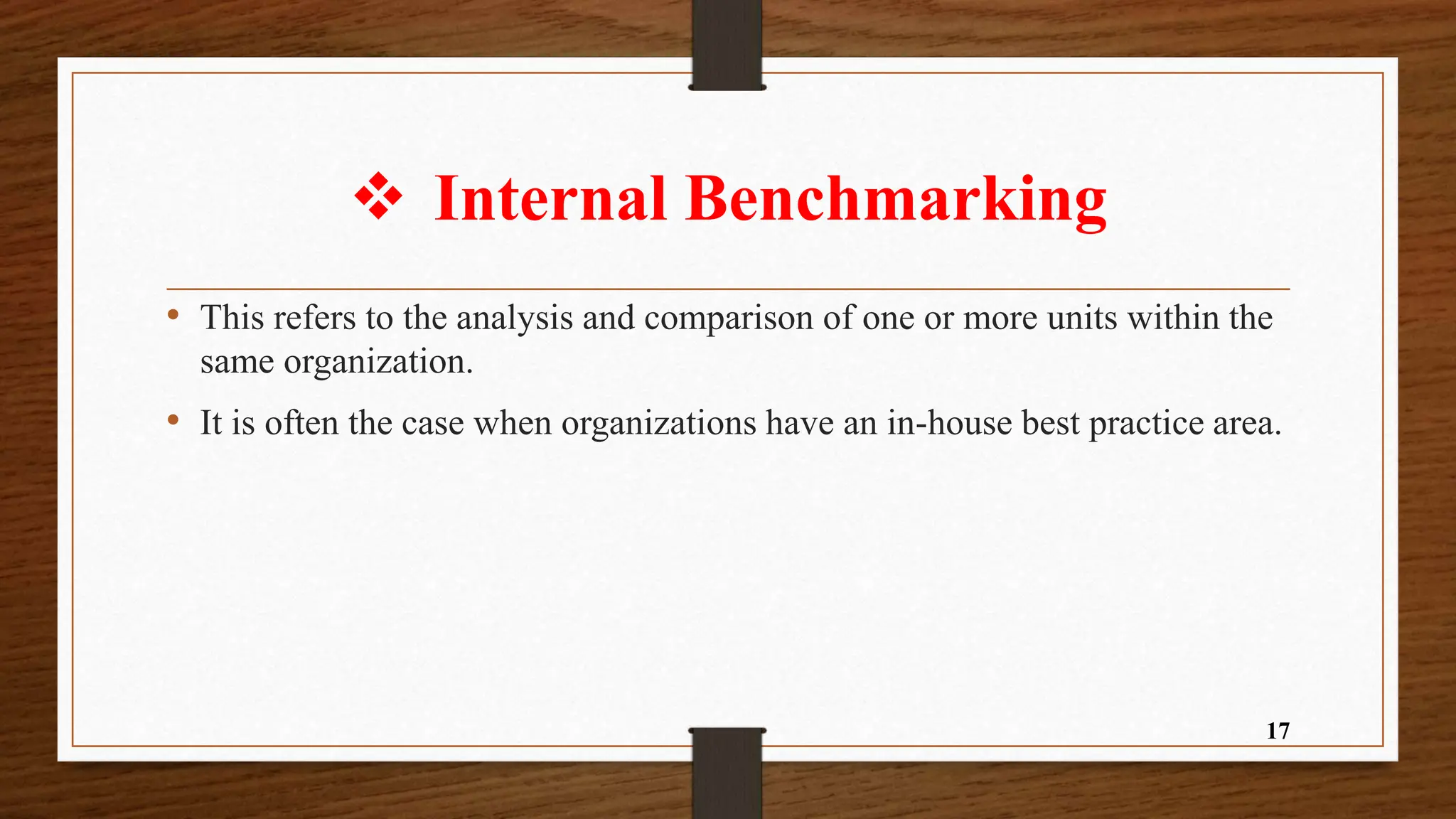 Benchmarking, Introduction, Defination, Reasons, Benefits and types of ...