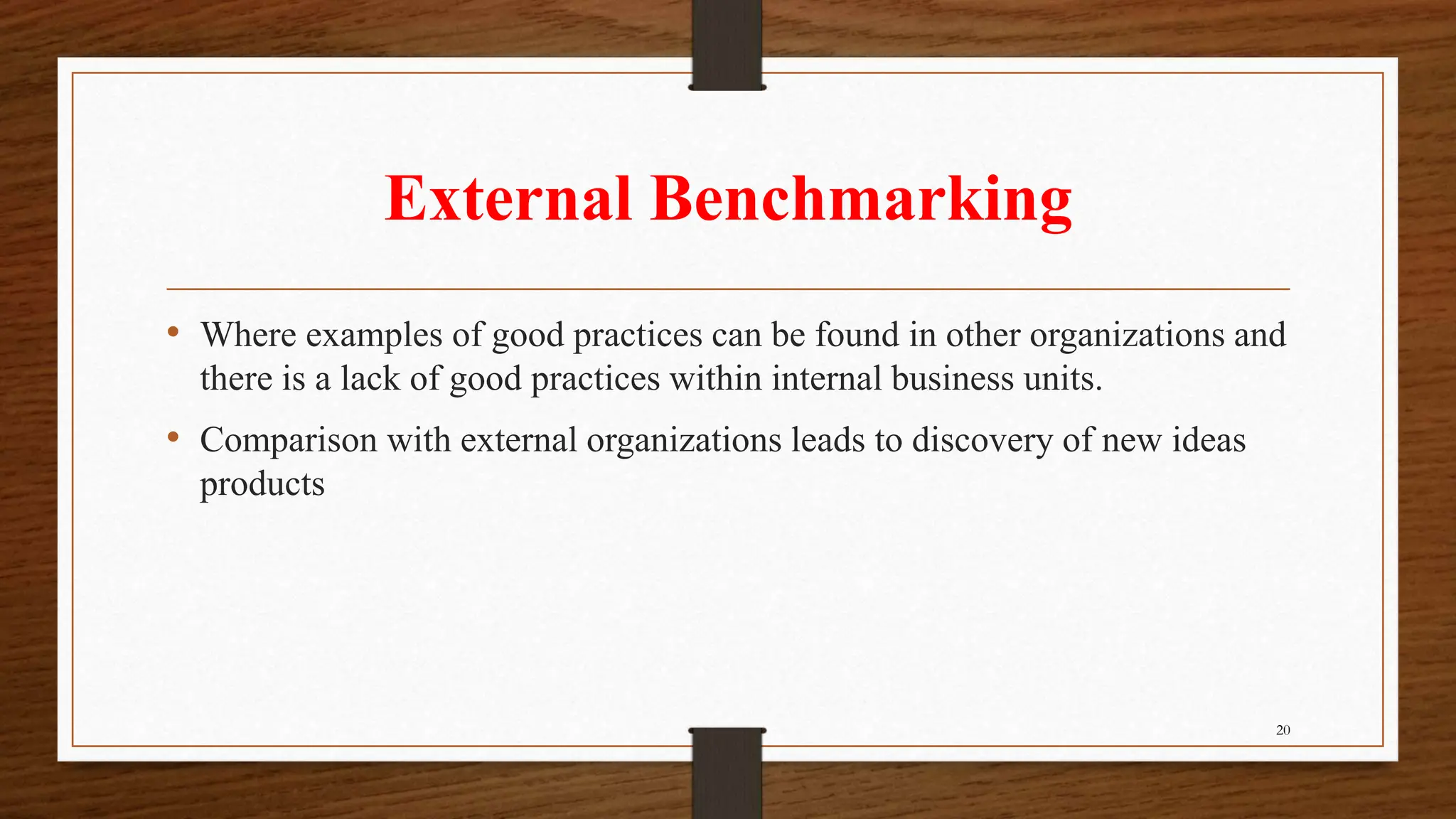 Benchmarking, Introduction, Defination, Reasons, Benefits and types of ...