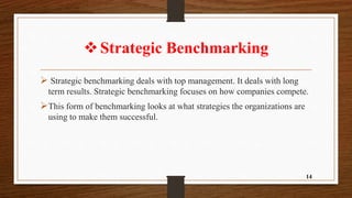 Benchmarking, Introduction, Defination, Reasons, Benefits and types of ...