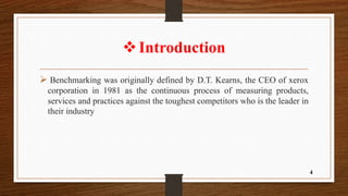 Benchmarking, Introduction, Defination, Reasons, Benefits and types of ...