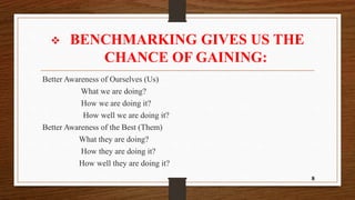 Benchmarking, Introduction, Defination, Reasons, Benefits and types of ...