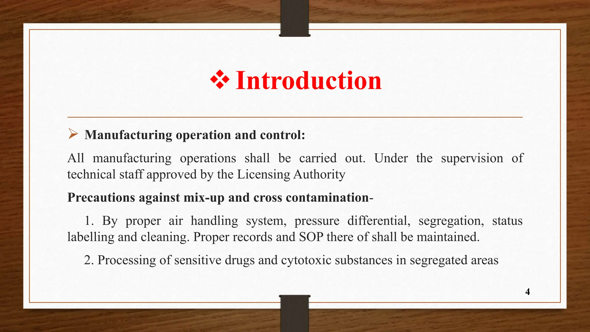 Sanitation in manufacturing premises, Mixups and cross contamination.pptx