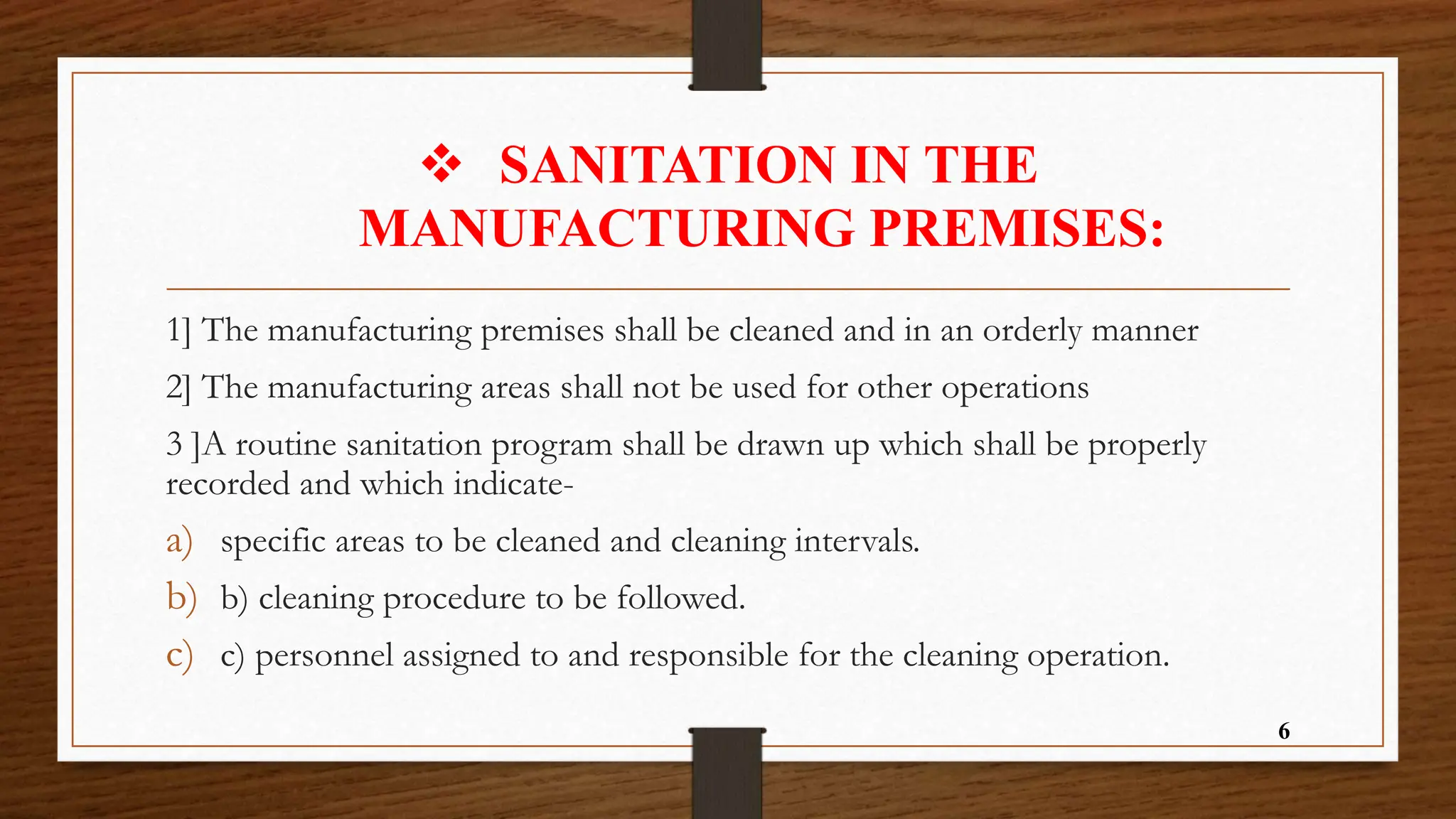 Sanitation in manufacturing premises, Mixups and cross contamination.pptx