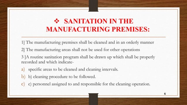 Sanitation in manufacturing premises, Mixups and cross contamination.pptx
