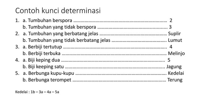 Kunci Dikotomi Dan Kunci Determinasi Tumbuhan Hewan Pptx