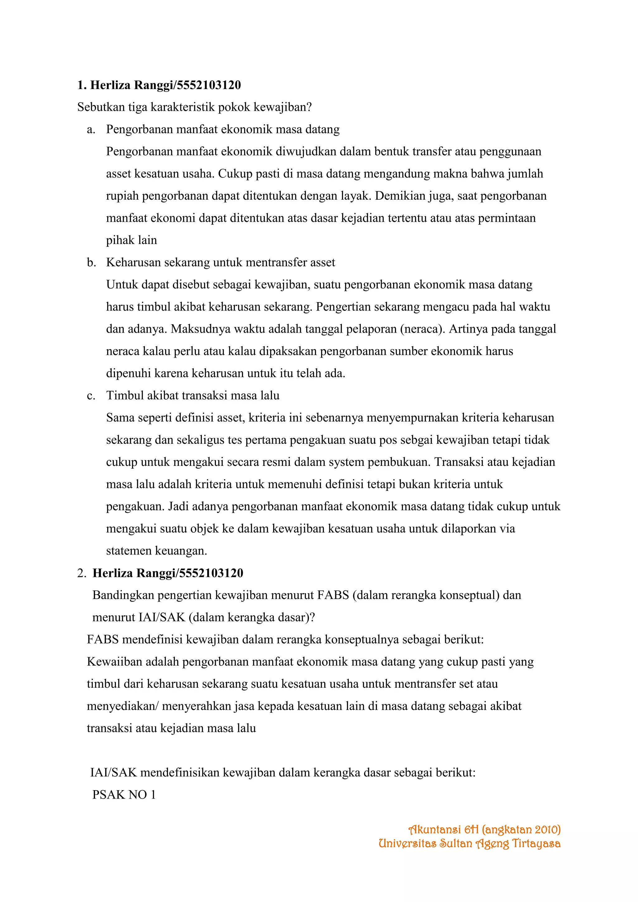 Kunci jawaban bab 7 teori akuntansi suwardjono | DOCX