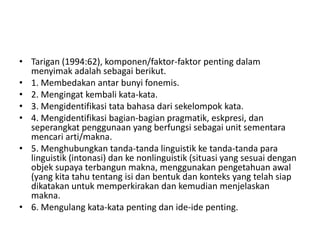 Kunci keberhasilan menyimak | PPT
