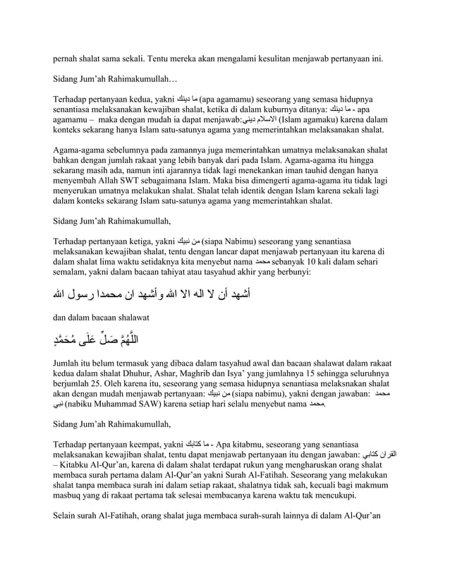 Kunci Sukses Menjawab Enam Pertanyaan di Alam Kubur.docx