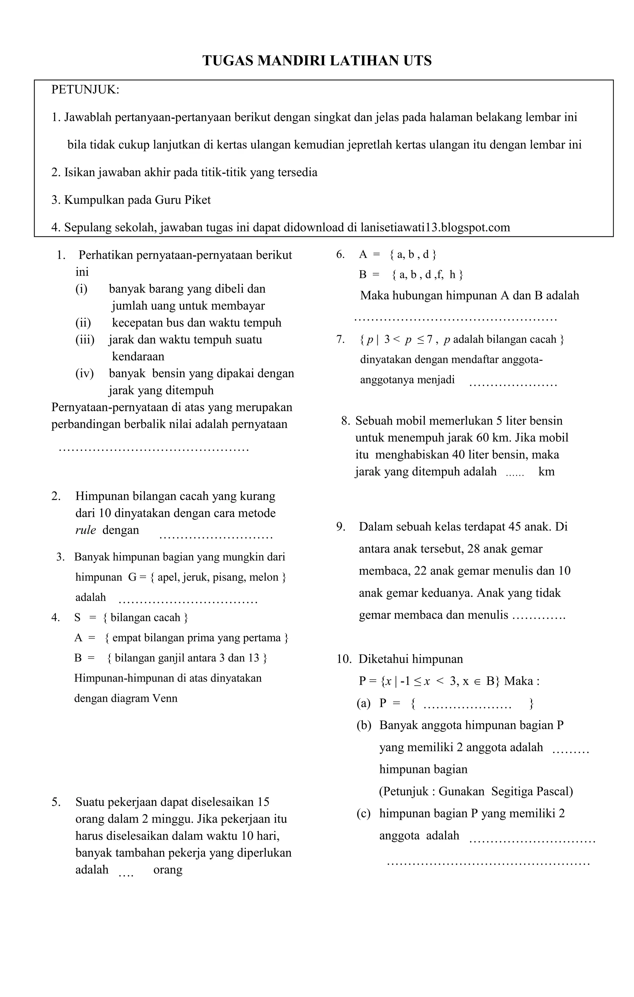 Kunci tugassmp stcarolus | PDF