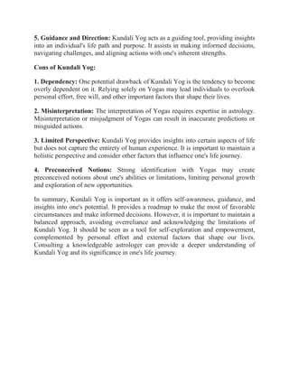 Why Kundali yog important in our life?Pros and Cons of Kundali Yog | PDF