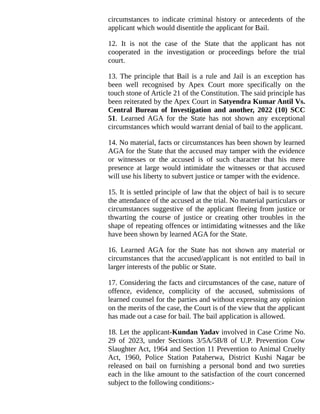 kundan-yadav-vs-state-of-up-criminal-misc-bail-application-no-23297-of-2023-allahabad-high-court ...