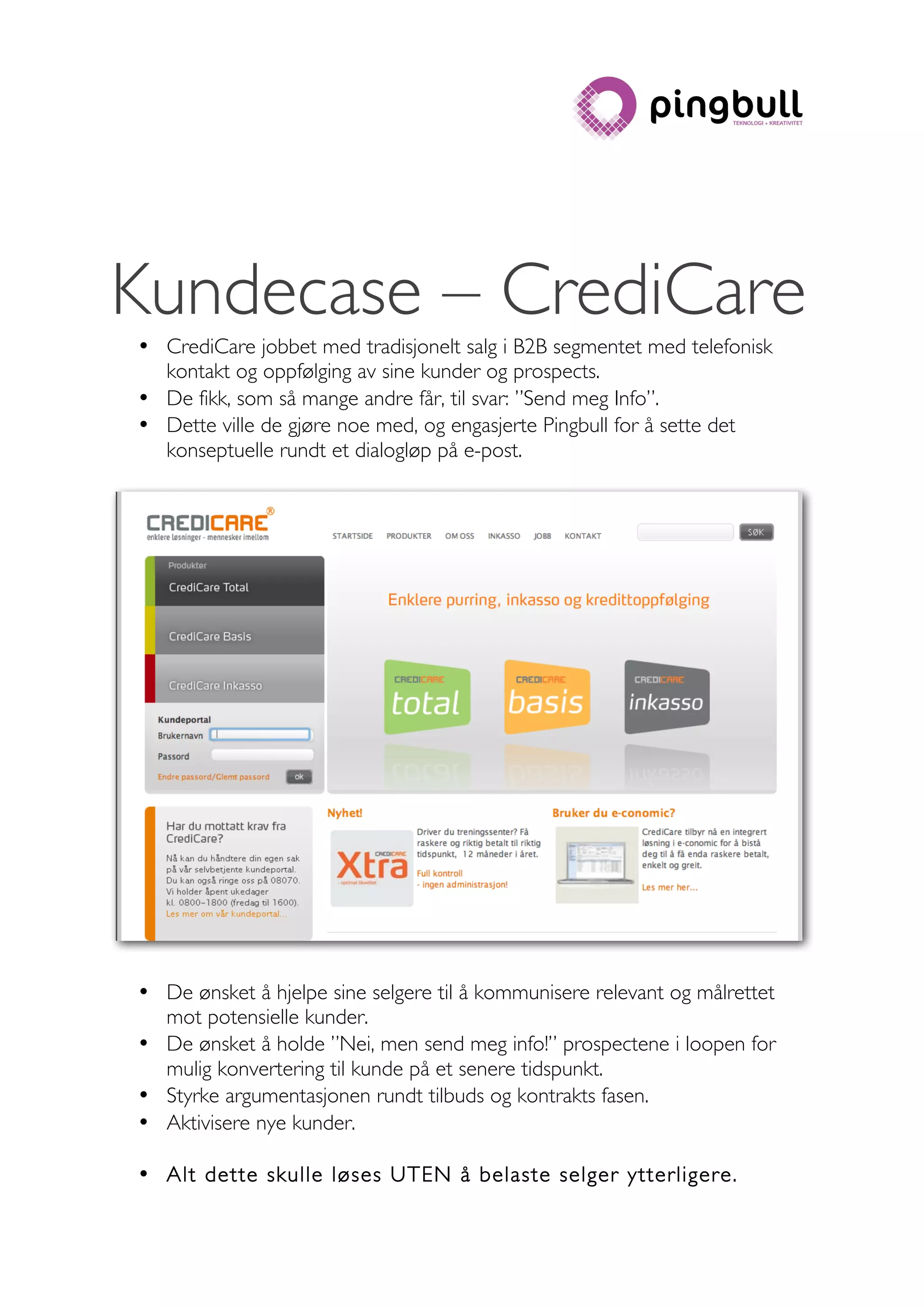 Kundecase – Credi Care | PDF