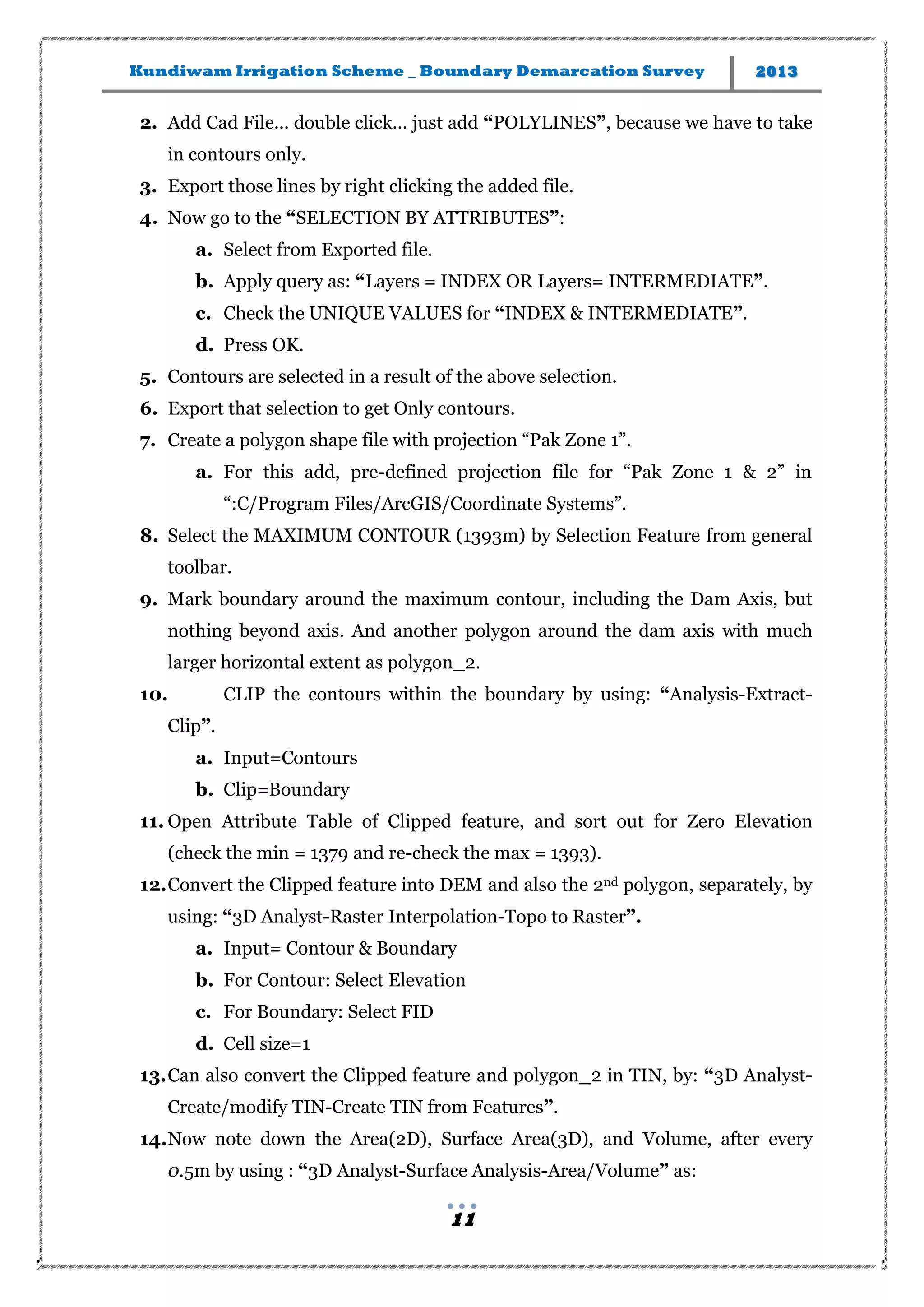 Kundiwam irrigation 2013 | PDF