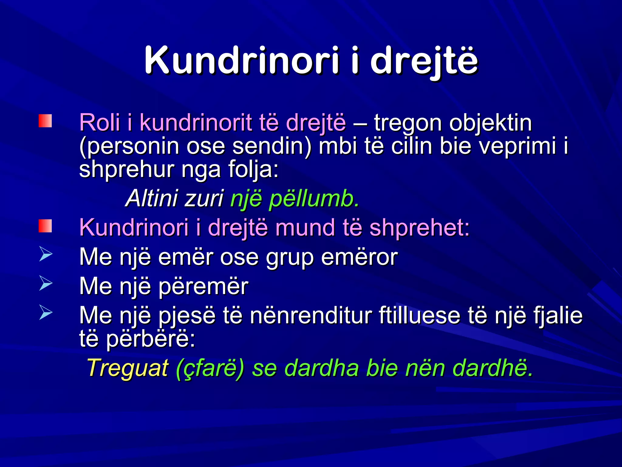 Kundrinori i drejtë | PPT