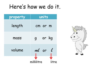 Kungfu math p2 slide5 (length,mass,volume) | PPTX