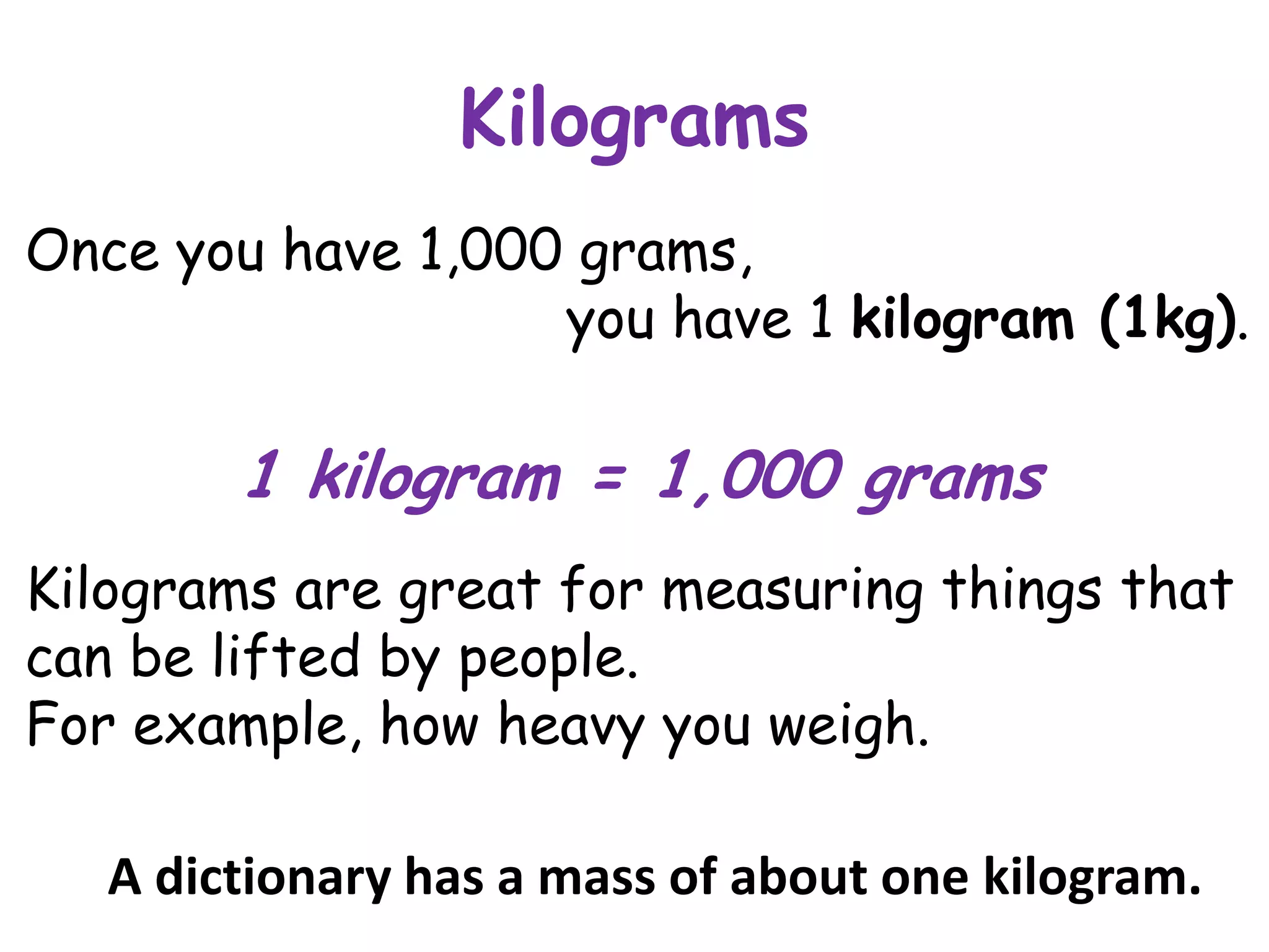 Kungfu math p3 slide10 (mass) pdf | PDF | Physics | Science