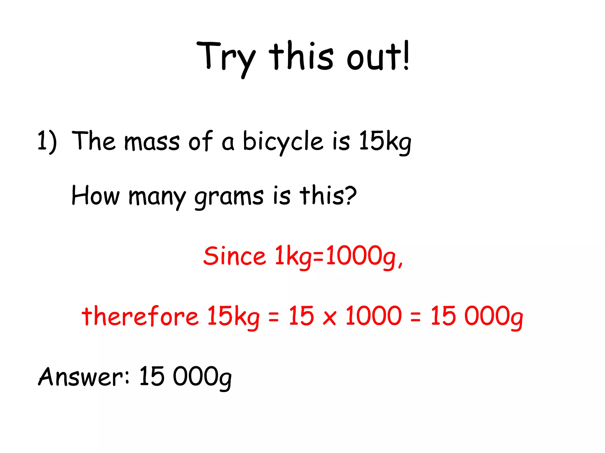 Kungfu math p3 slide10 (mass) pdf | PDF | Physics | Science
