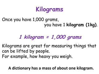 Kungfu math p3 slide10 (mass) pdf | PDF | Physics | Science
