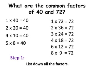Kungfu math p4 slide4 (factors)pdf | PPT